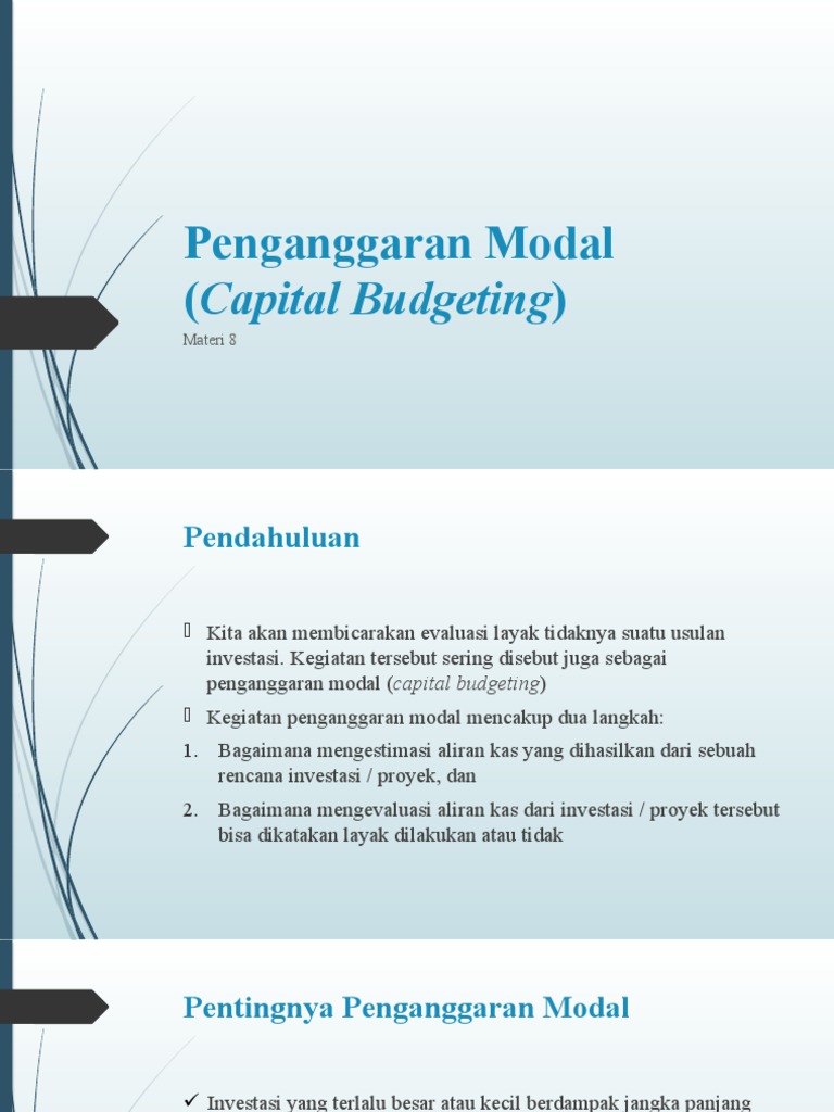 A9761 8.penganggaran Modal | PDF