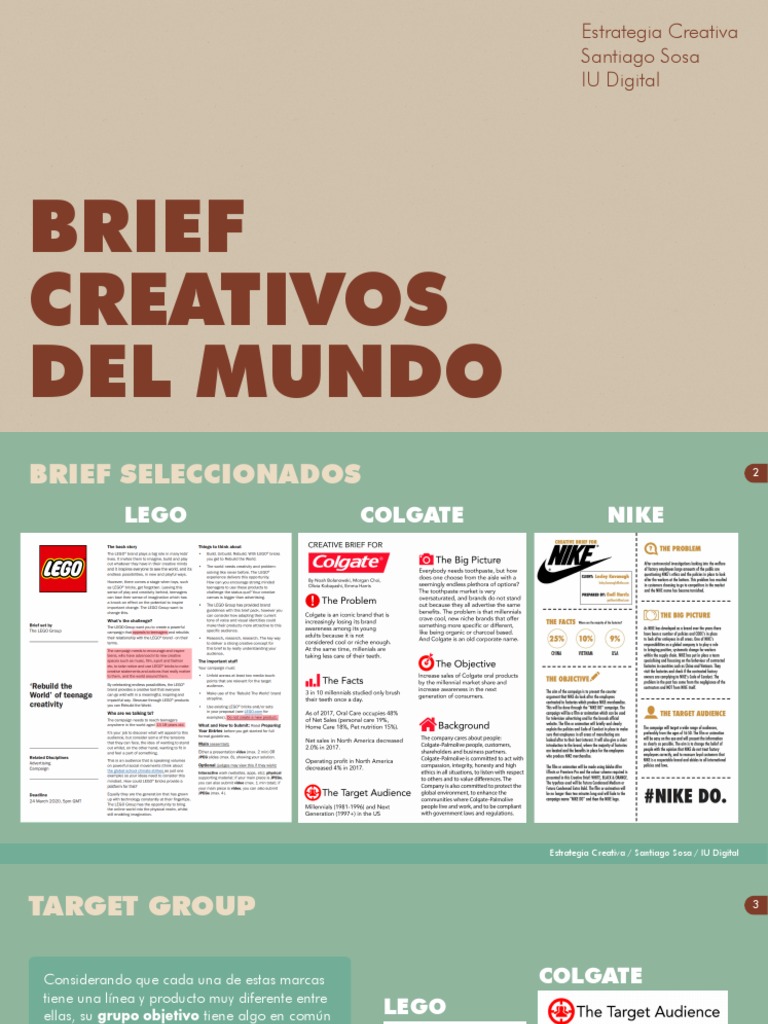 Brief Creativos Del Mundo - Santiago Sosa | PDF | Marca | Producto ...