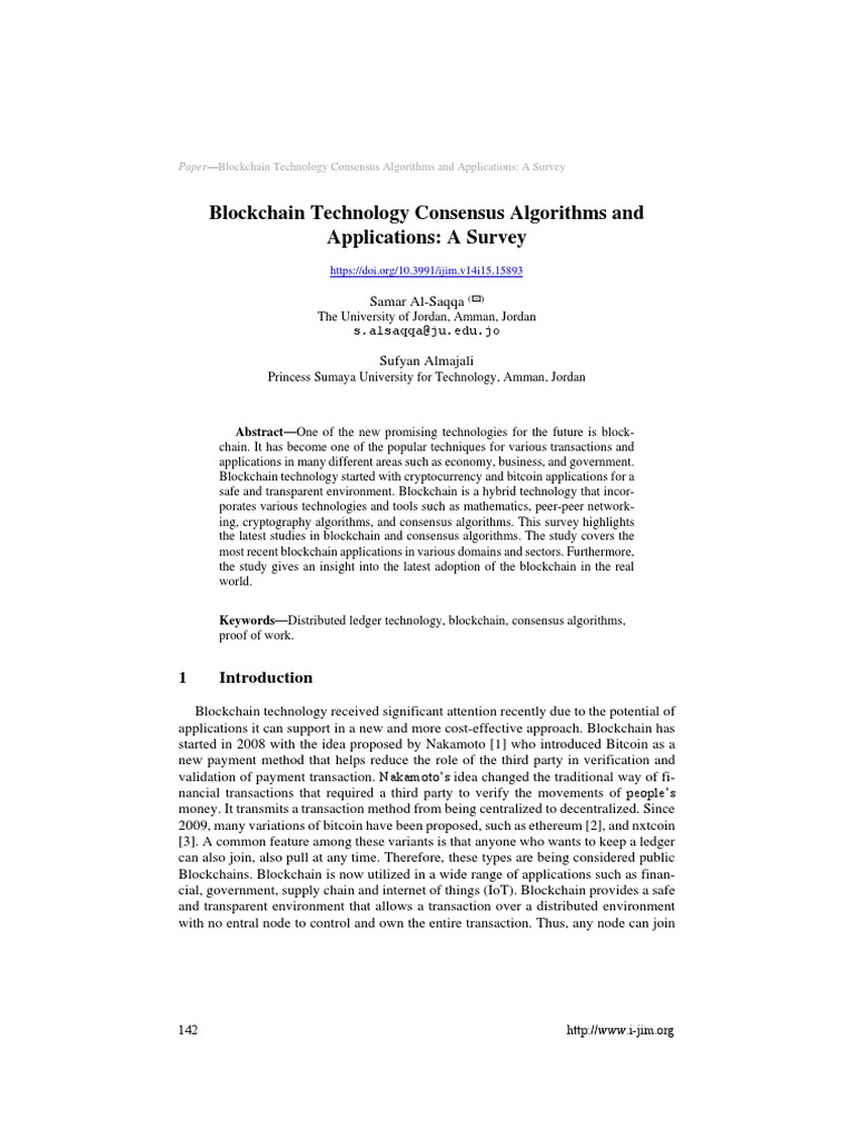 Blockchain Technology Consensus Algorith | PDF | Public Key Cryptography | Secure Communication
