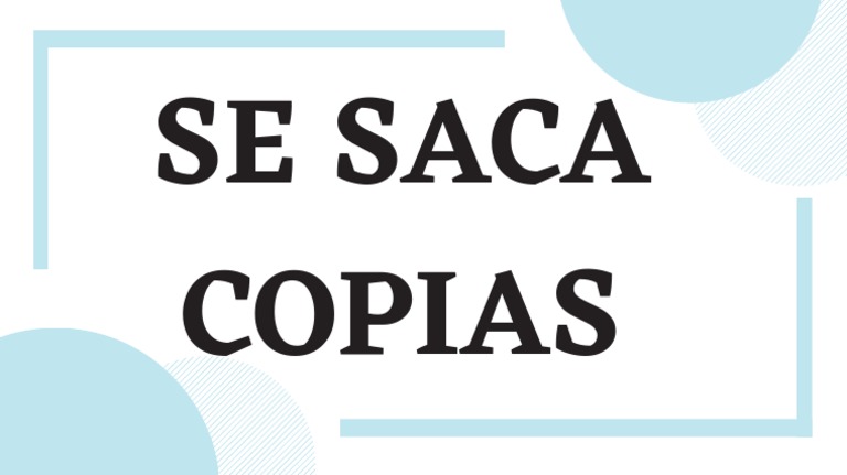 Se Saca Copias | PDF
