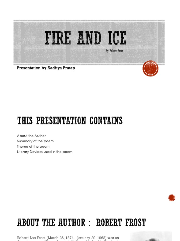 Fire and Ice Project | PDF | Poetry