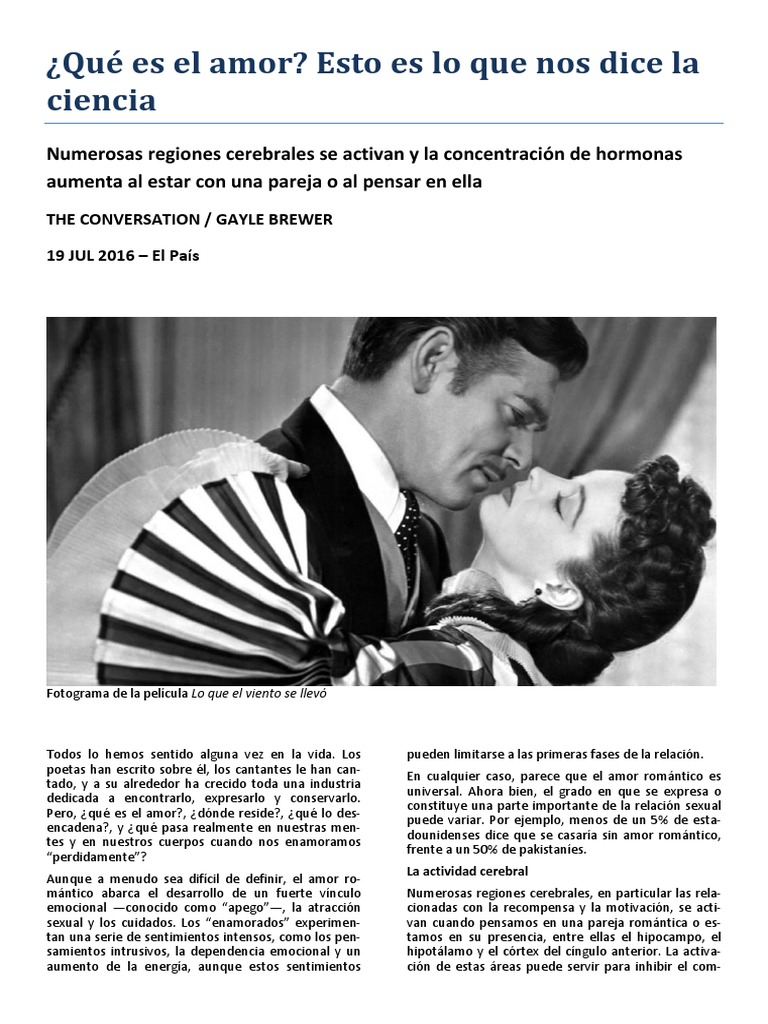 Qué Es El Amor | PDF | Amor | Cerebro
