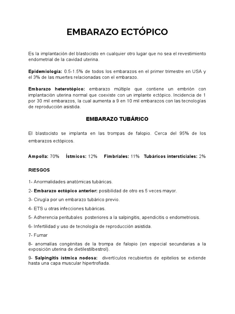 Embarazo ectopico | PDF