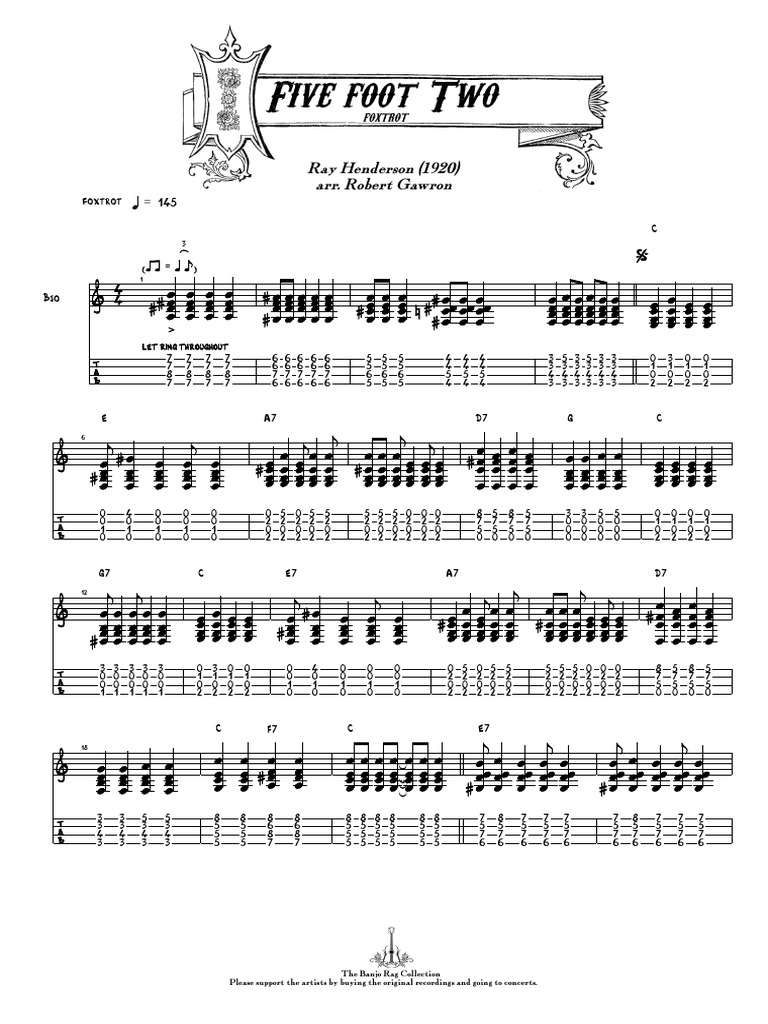 Five Foot Two Sheet Music and Chords | PDF