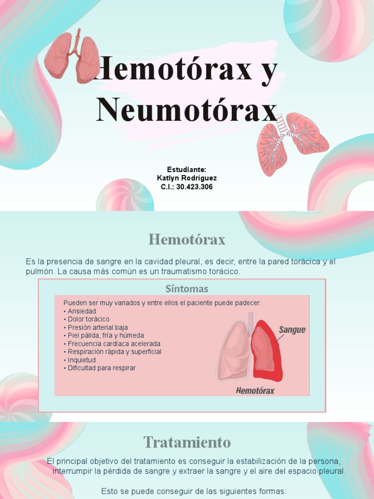 Hemotórax y Neumotórax | PDF