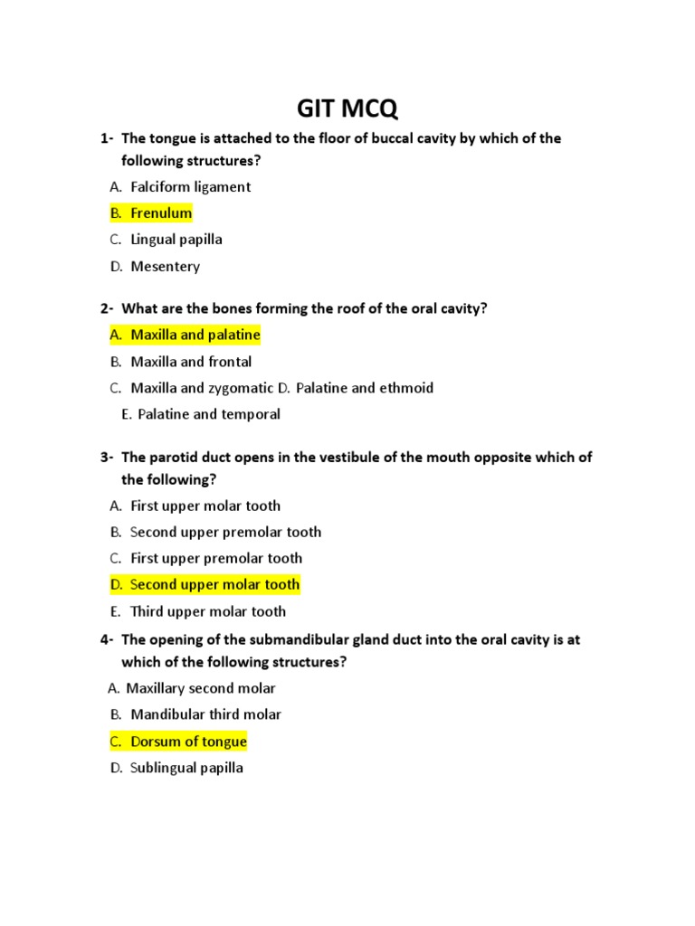 GIT MCQ-Answer | PDF