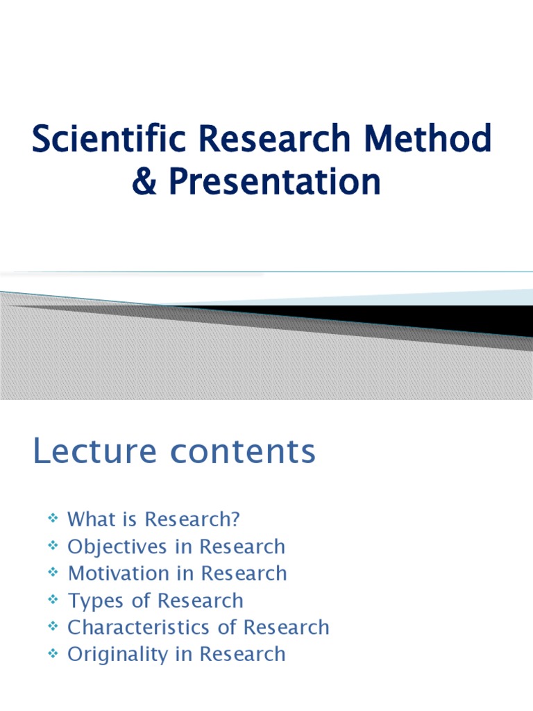 Scientific Research | PDF | Scientific Method | Methodology