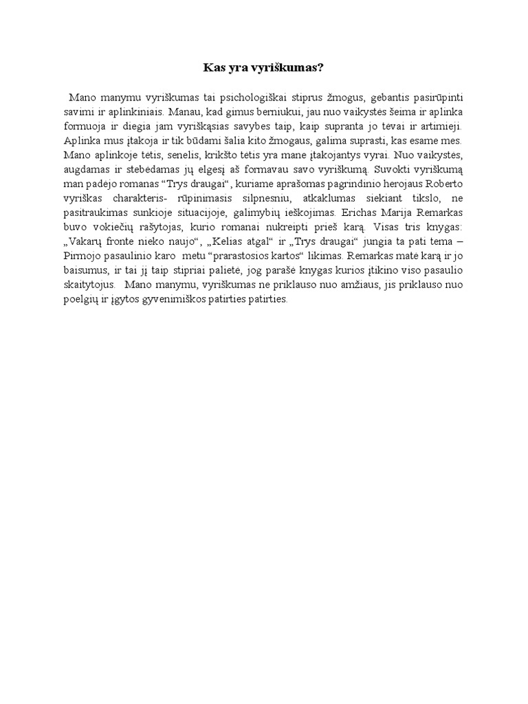 Kas Yra Vyriškumas | PDF