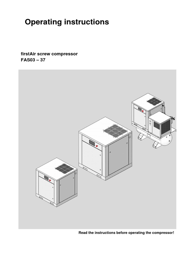 Commpresor FirstAir FAS22 | PDF | Power Supply | Hazards