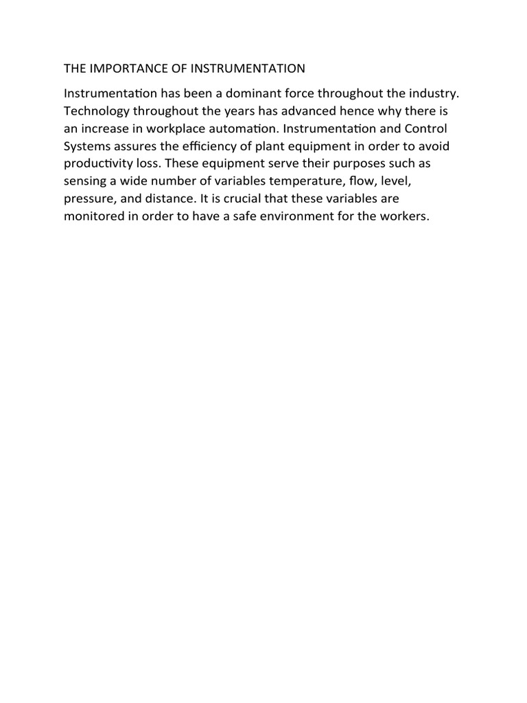 The Importance of Instrumentation | PDF