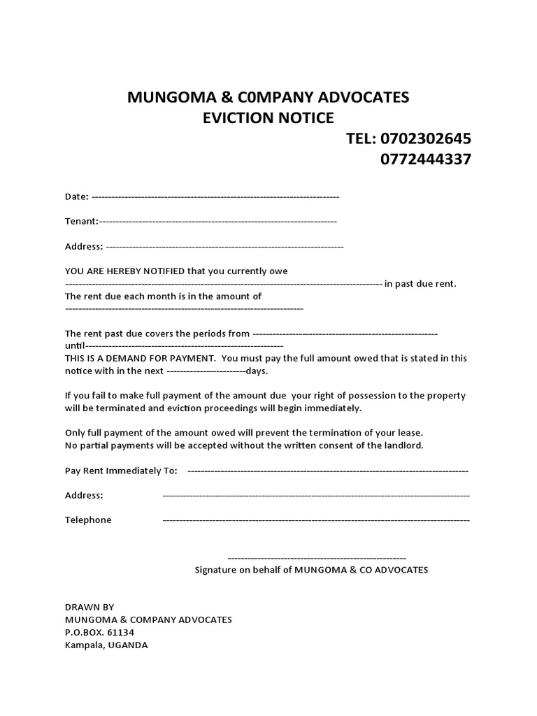 EVICTION NOTICE | PDF