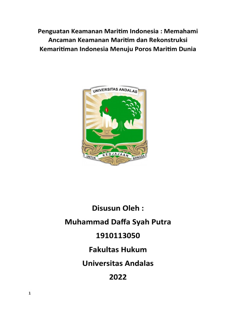 Muhammad Daffa Syah Putra 1910113050 UTS Hukum Kemaritiman 4.2 | PDF