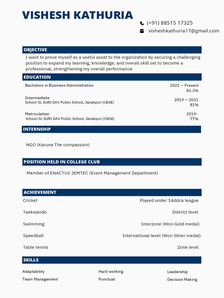 Vishesh Resume | PDF