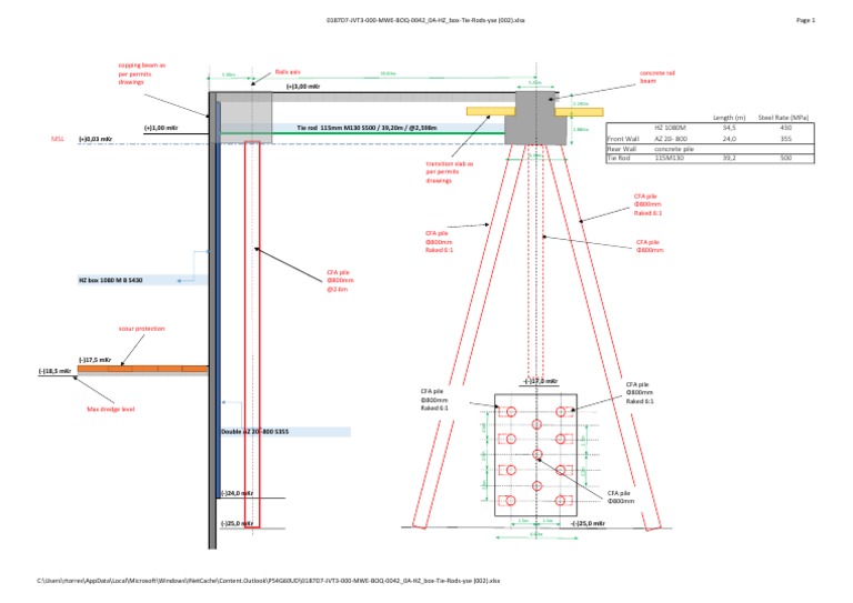 Quay Wall Design | PDF | Software | Microsoft