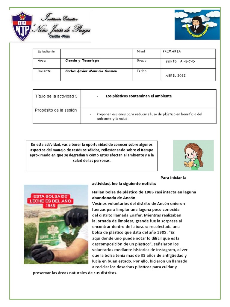 Los Plasticos Contaminan El Ambiente | PDF | Residuos | El plastico