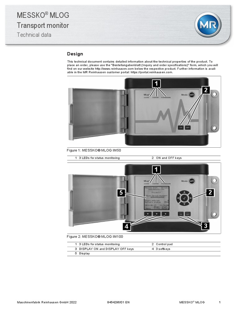Messko® Mlog Technical Data 8454296 01 En Pdf