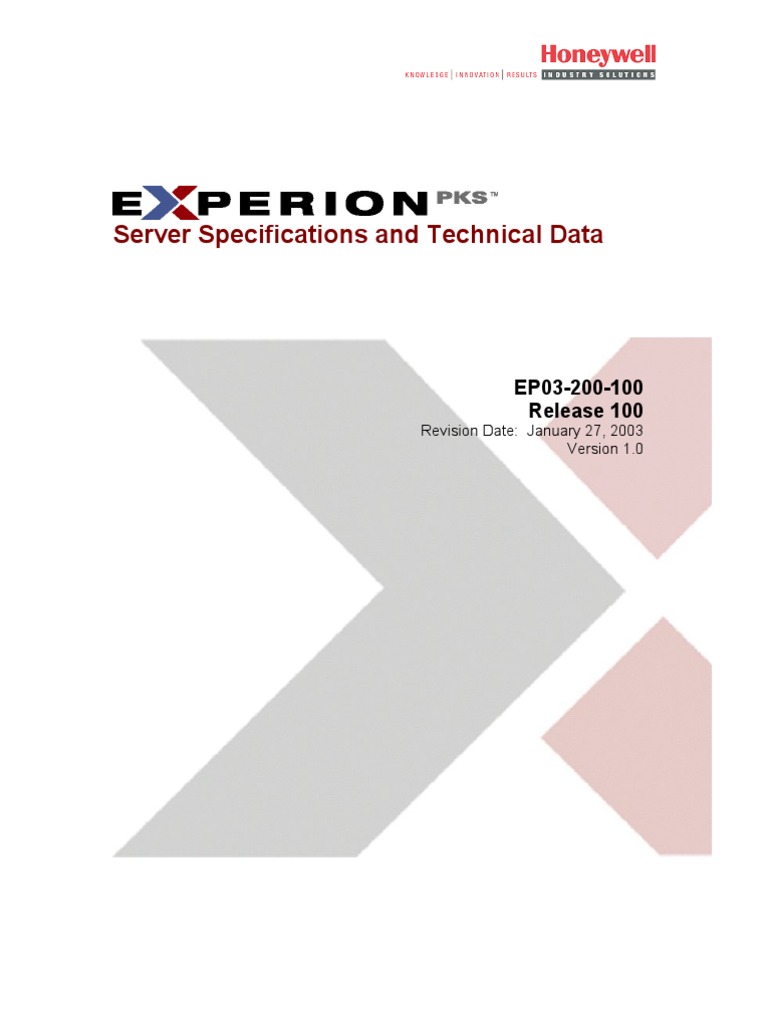 Server Specifications and Technical Data: EP03-200-100 Release 100 | PDF | Scripting Language ...
