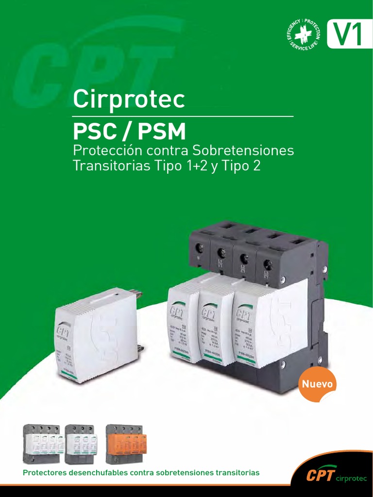 Protectores Sobretensiones Cirprotec | PDF | Relámpago | Energia electrica