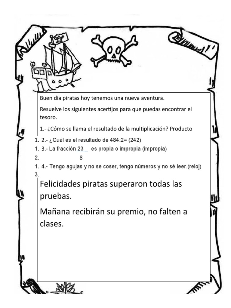 Acertijos para buscar el tesoro | PDF