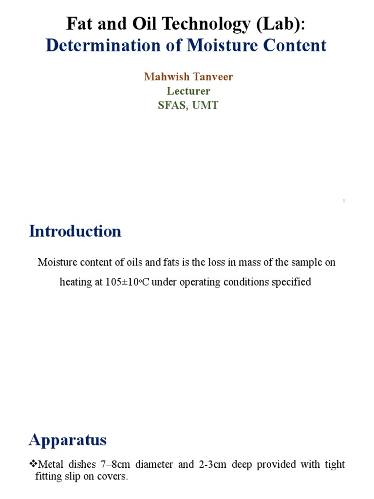 Lab 11 Moisture Content | PDF