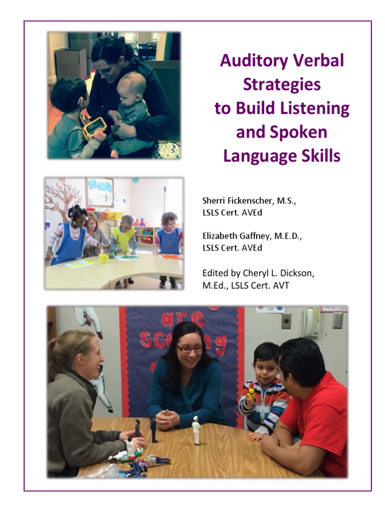 Av Strategies To Build Listening and Spoken Language Skills | PDF ...