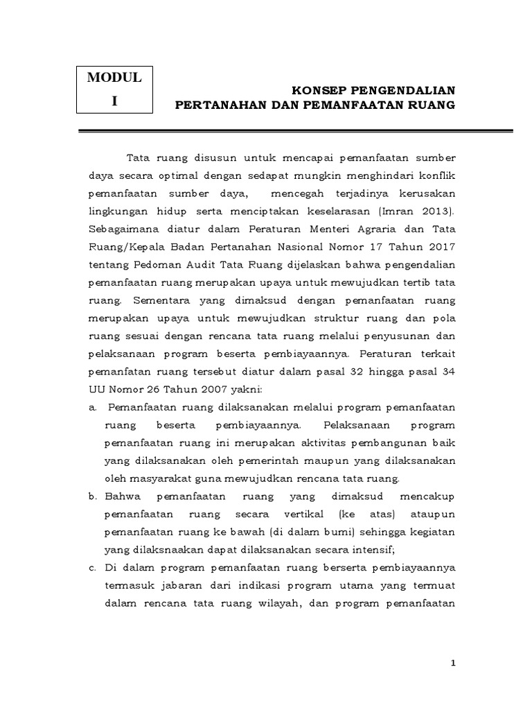 Pengendalian Pemanfaatan Ruang Efektif | PDF