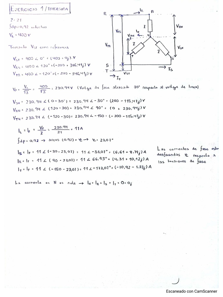 Ejercicios TRIFÁSICA | PDF
