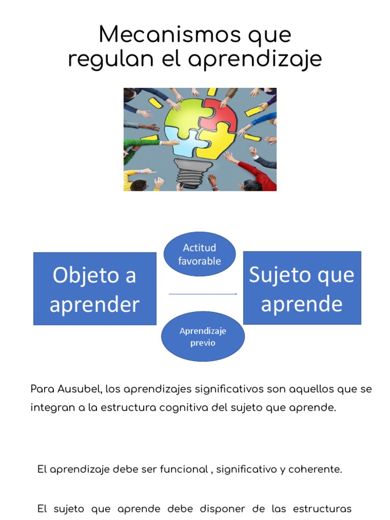 Mecanismos Que Regulan El Aprendizaje | PDF
