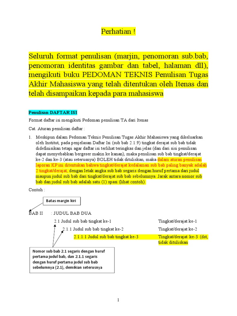 KPTA 1 Aturan - Penulisan | PDF