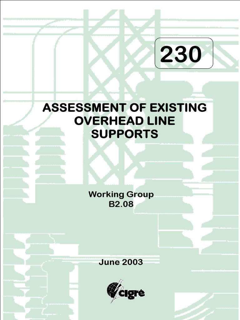 Assessment of Existing Overhead Line Supports: Working Group B2.08 | PDF