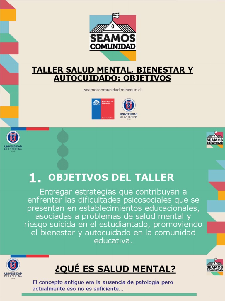 1.CPEIP-Taller A Seamos Comunidad - Salud Mental y Autocuidado Psicológico - OBJETIVOS Y SALUD ...