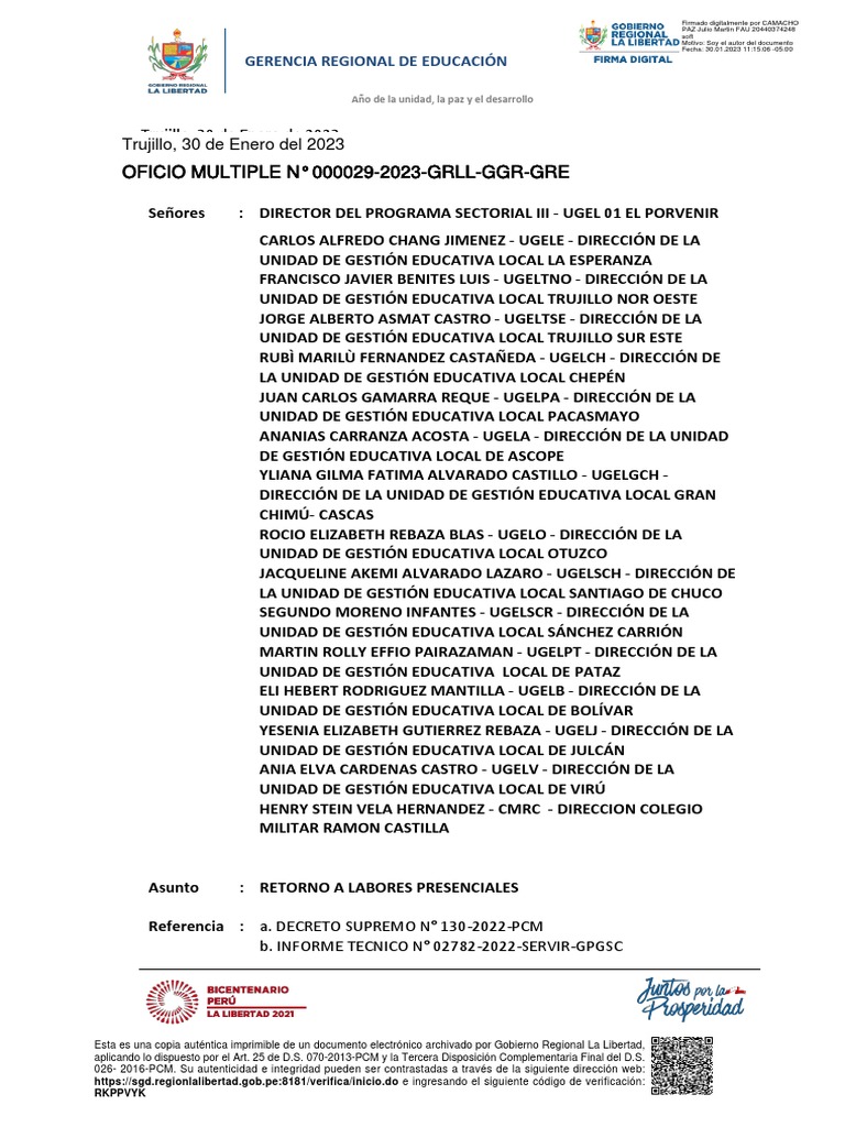 Oficio Multiple 000029 2023 Ggr Gre Pdf