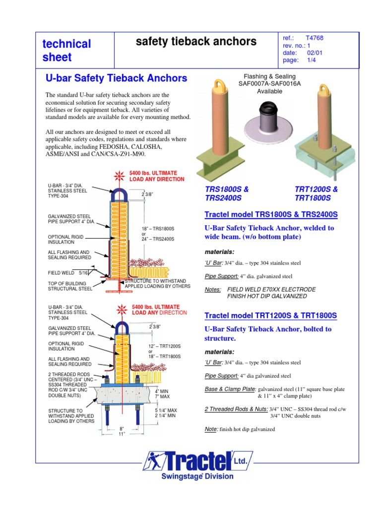 T4768 Tieback Anchors | PDF