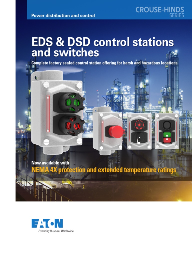 Crouse Hinds Eds Edsx Control Stations Brochure | PDF | Electric Motor | Switch