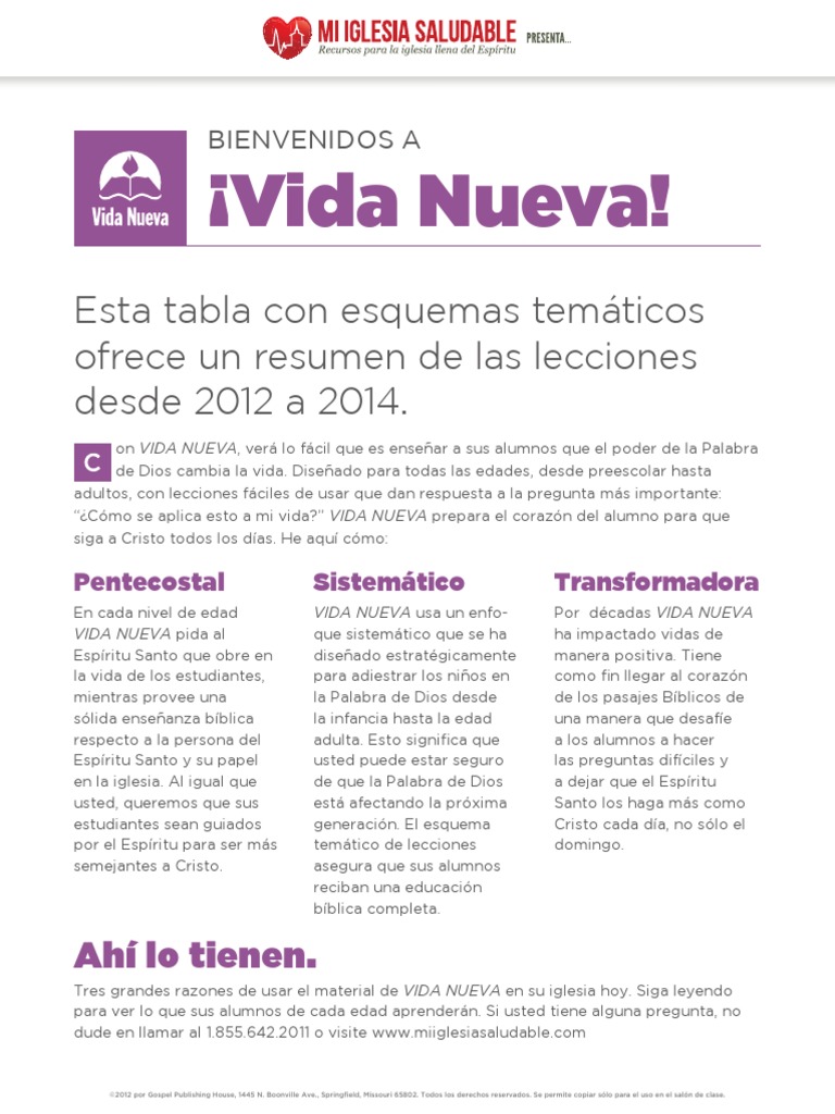 Vida Nueva Con Esquemas Tematicos | PDF | Jesús | Cristo (título)