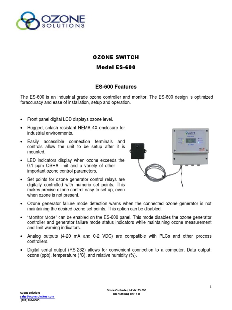 ES 600 User Manual | PDF