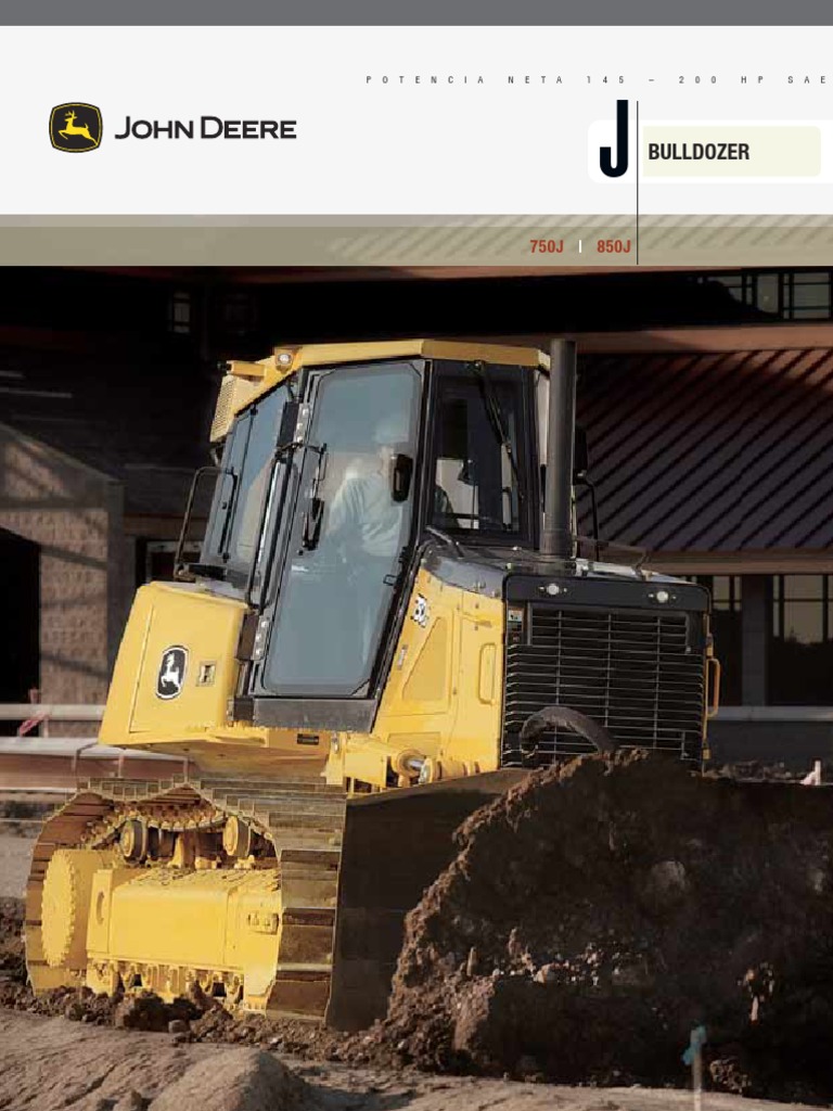 Especificaciones Bulldozer John Deere 750J/850J | PDF