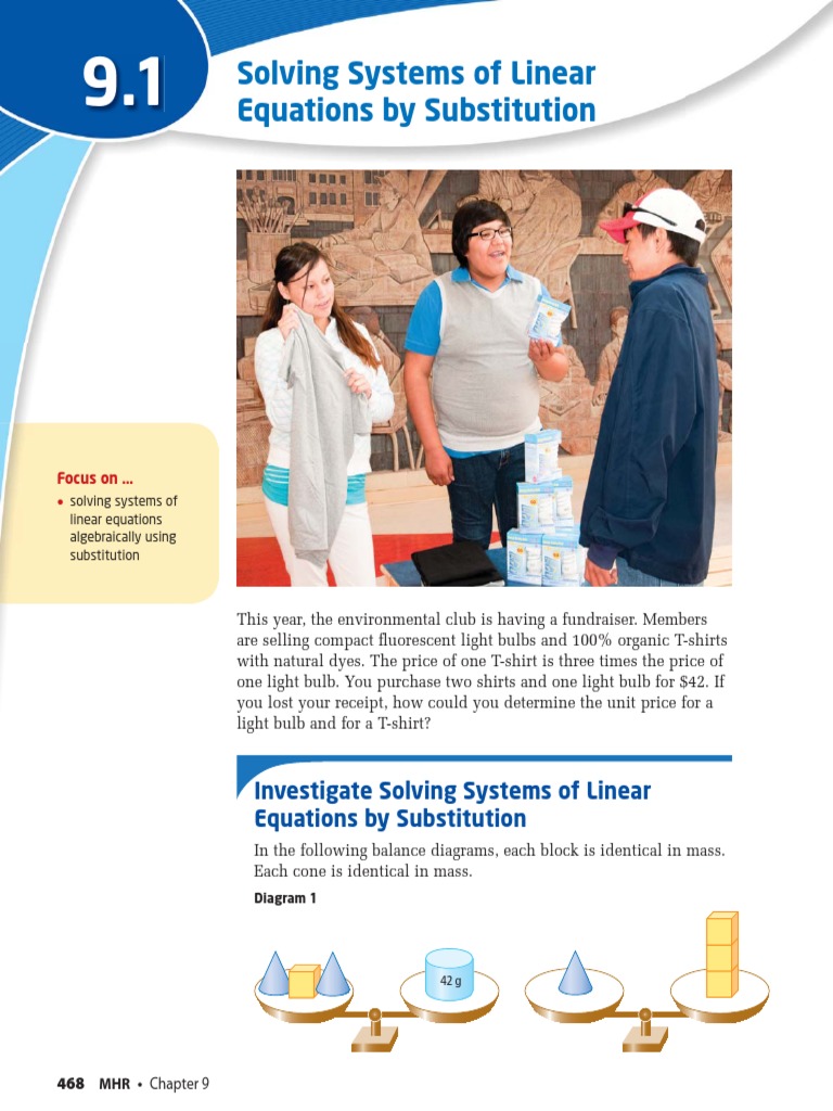 9 - Solyving Systems of Linear Equations Algebraically | PDF | Equations | System Of Linear ...