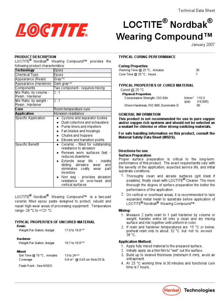 Wearing Compound | PDF | Epoxy | Wear