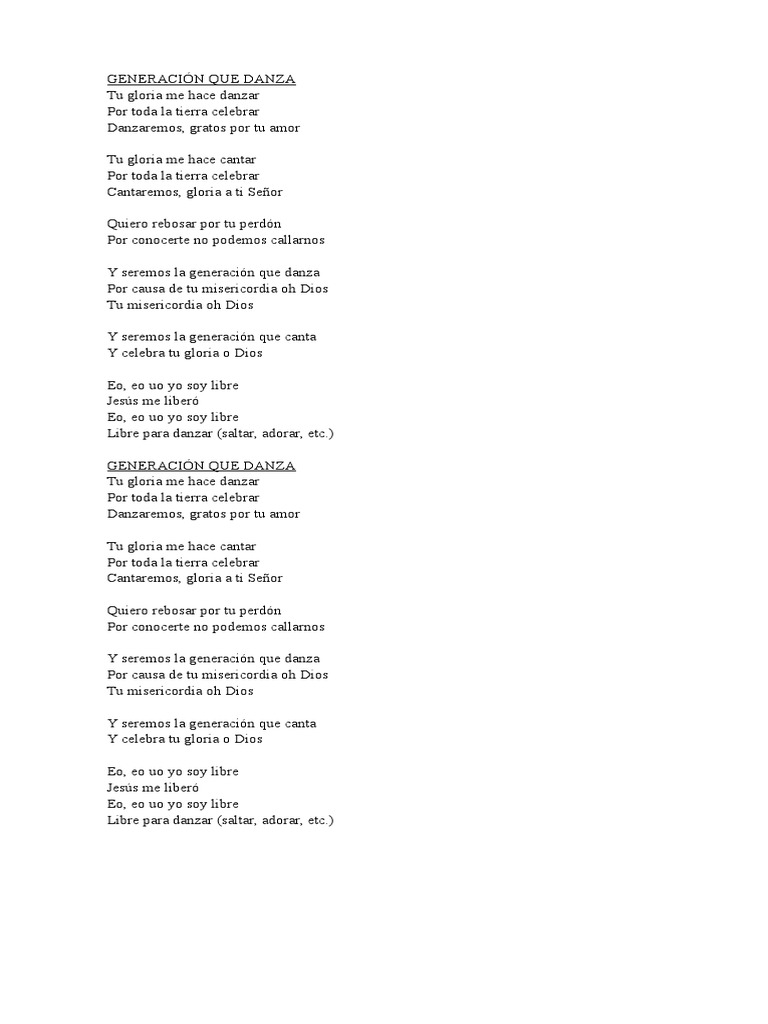 Generación que Danza y Canta | PDF