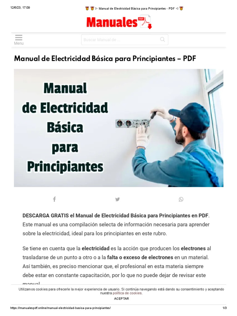 Manual de Electricidad Básica para Principiantes - PDF ? | PDF ...