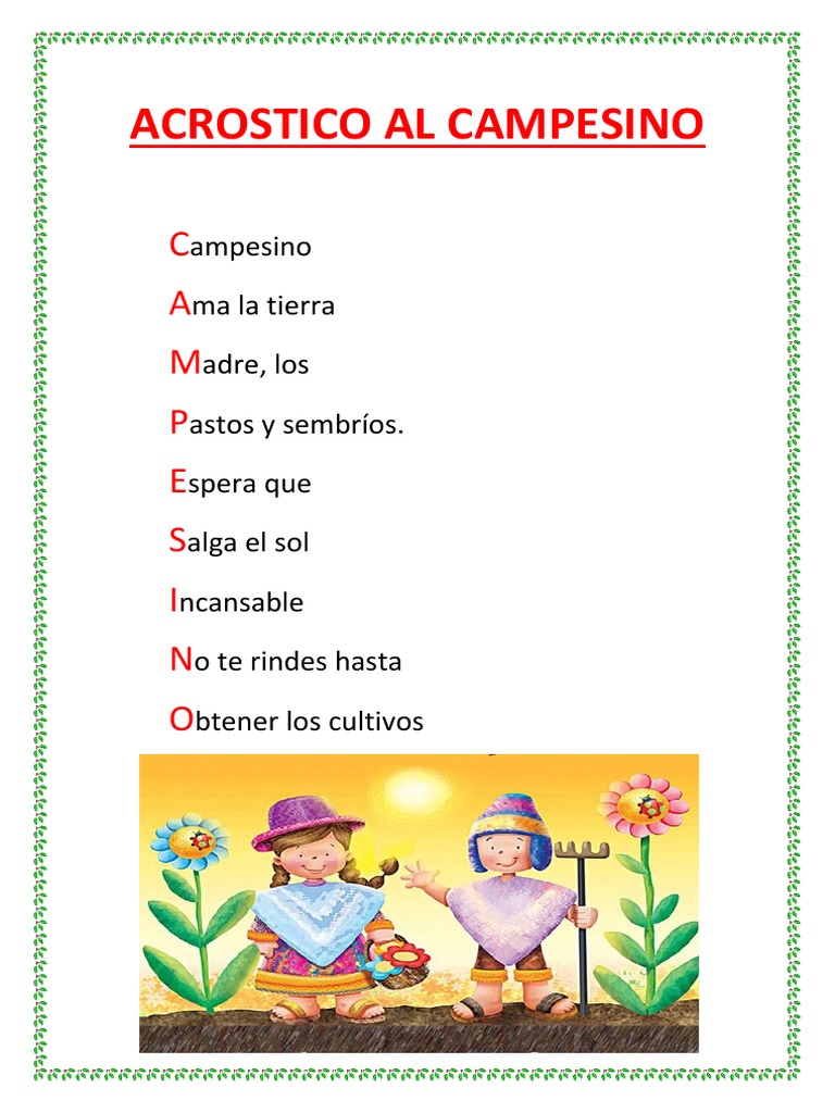 Acrostico Al Campesino | PDF