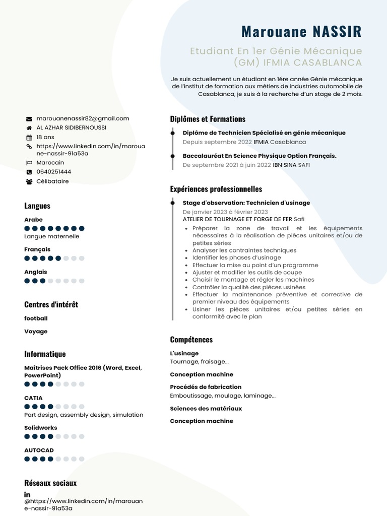 CV 2023-03-08 Marouane NASSIR | PDF