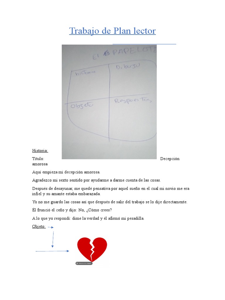 Trabajo de Plan Lector | PDF