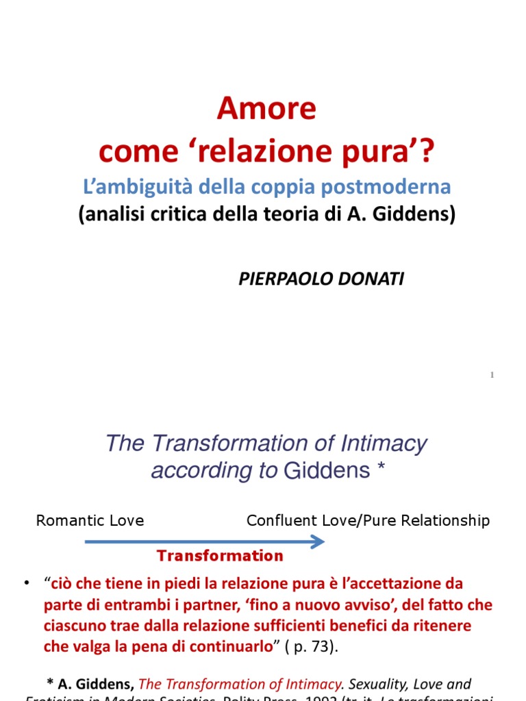Giddens' Pure Relationship Explained | PDF | Behavioural Sciences
