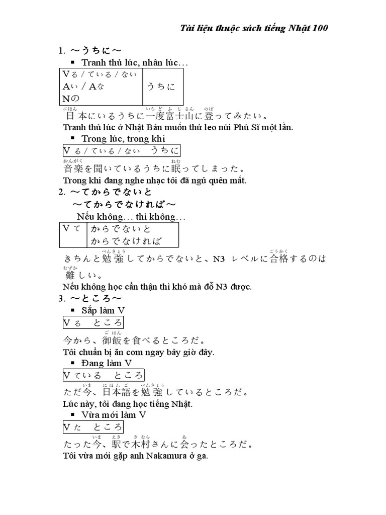 NG Pháp JLPT N3 | PDF
