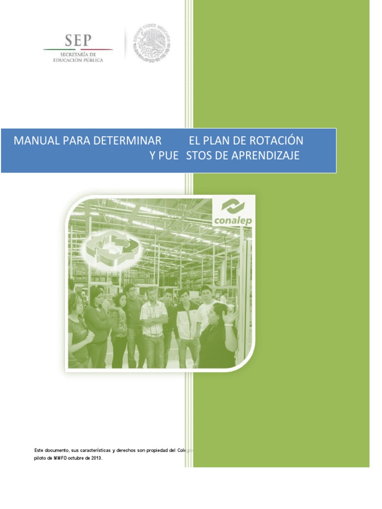 Evidencia 1 Manual Plan de Rotacion | PDF | Aprendizaje | Evaluación