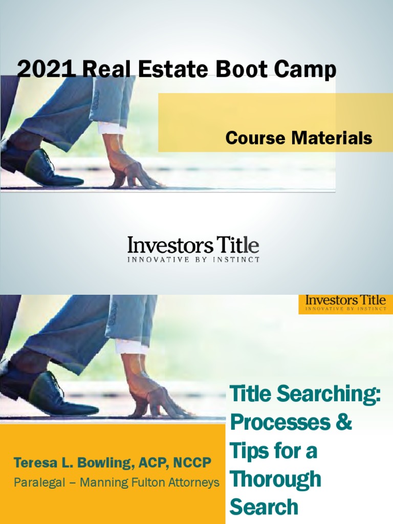 Bootcamp Materials 2021 | PDF | Deed | Concurrent Estate