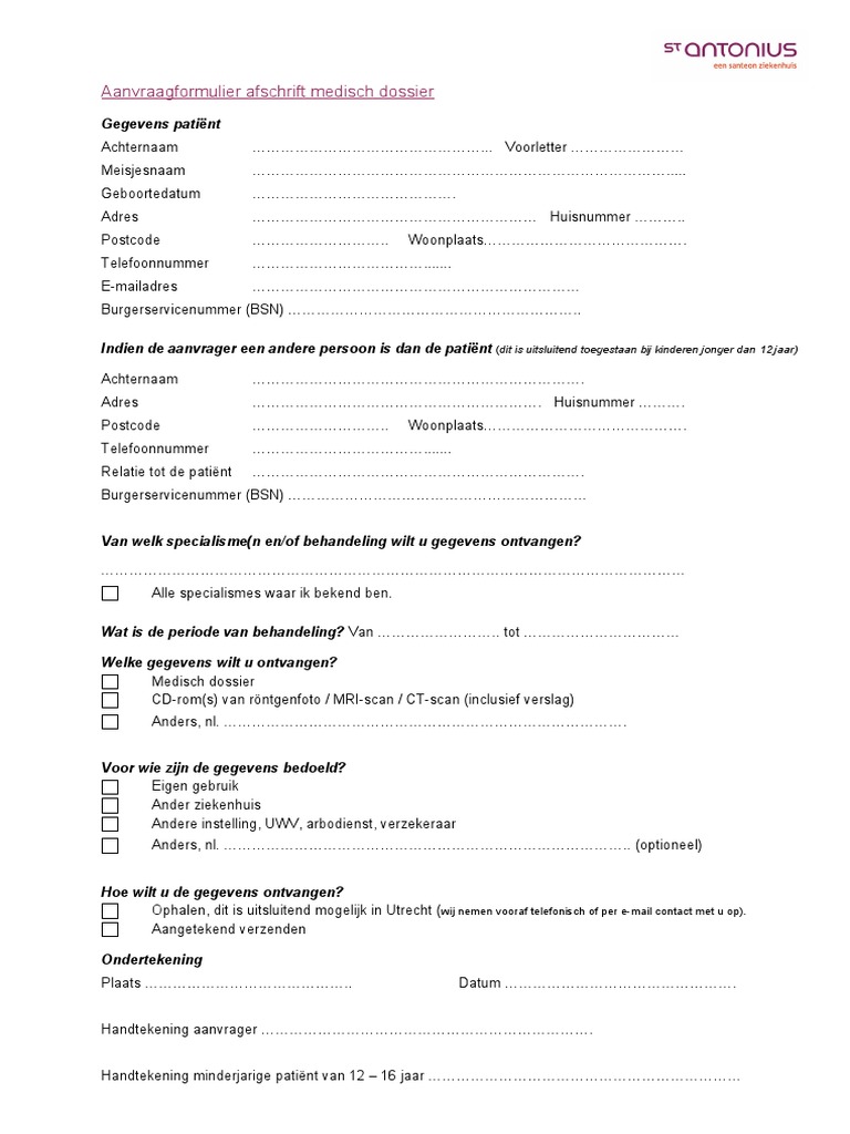 Aanvraagformulier | PDF