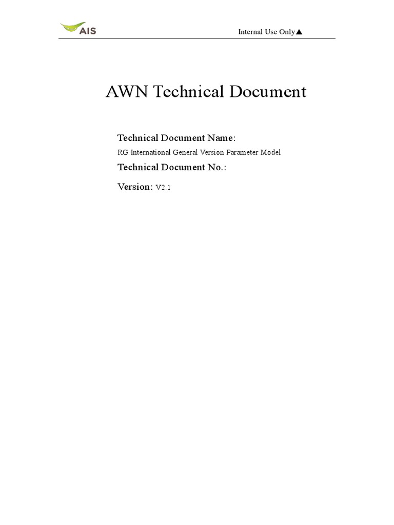 RG - International General Version Parameter Model - V2.1 | PDF | I Pv6 ...